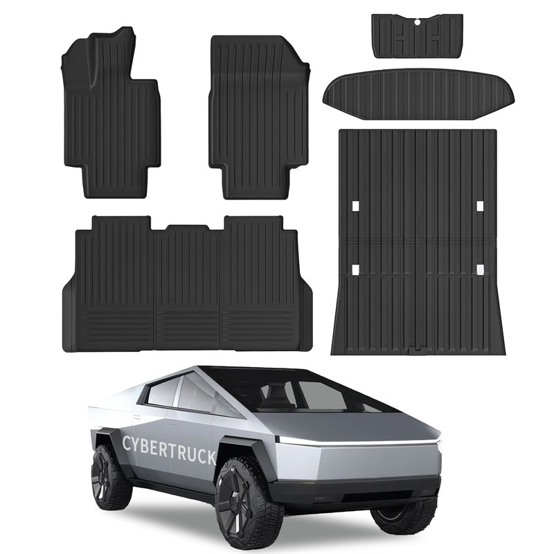 Tesla All Weather TPE Interior Floor Mats Cargo Liners Set for ...